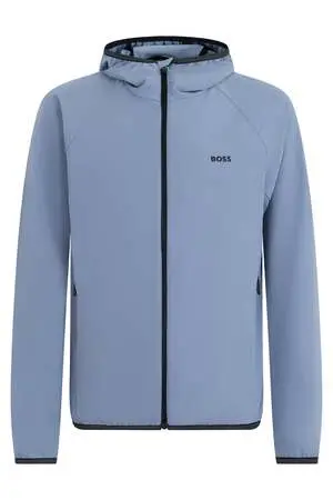 BOSS Waterproof Technical Fabric Jacket With Front Zipper And Side Pockets