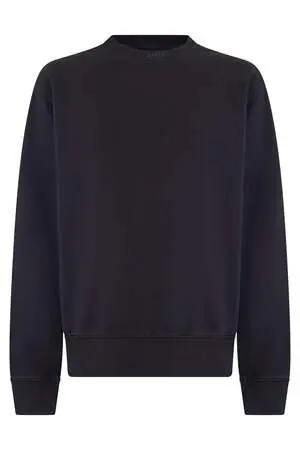 BOSS Cotton Sweatshirt With Embroidered Logo - Black