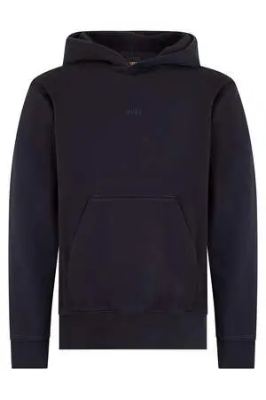 BOSS Cotton Pullover Hoodie - Black