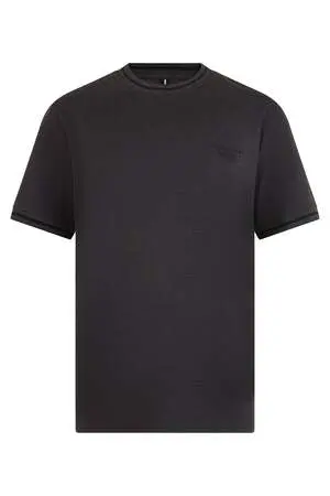 BOSS Cotton T-shirt With Embroidered Logo - Grey