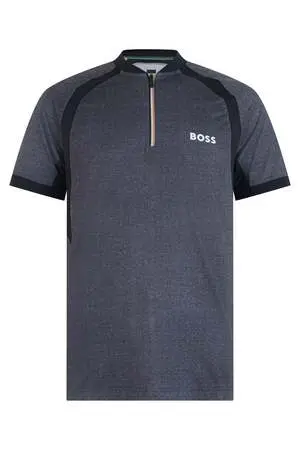 BOSS Technical Short Sleeve Zip Collar Shirt