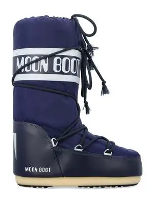Moon Boot Icon Water-repellent Nylon Lace-up Boots - Nero