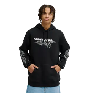 DC SHOES Side Flame Hoodie - Black