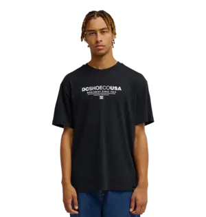 DC SHOES Dc Heritage Font Tee - Black