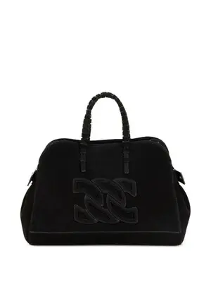 Casadei Park Avenue Leather Tote Bag - Black