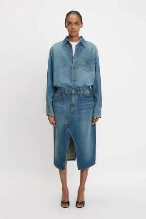 Victoria Beckham S Shirt - Mid Blue