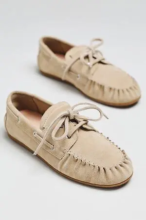 BIBI LOU Suede Moccasin Boat Shoes