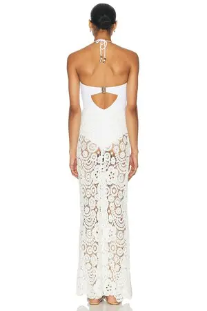 PatBO Gal Embroidery Maxi Dress - Off White