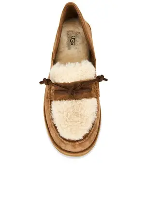 UGG Zora Suede Loafer With Lamb Fur Detail