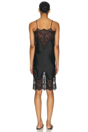 Norma Kamali Bias Slip Dress With Lace