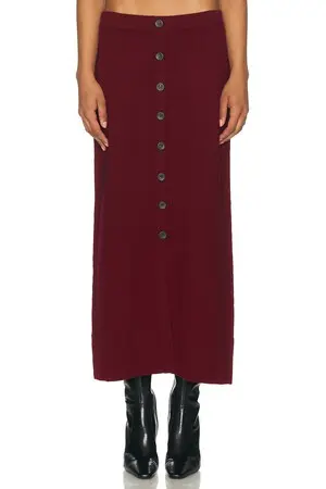 Altuzarra Callahan Cashmere Button Front Midi Skirt