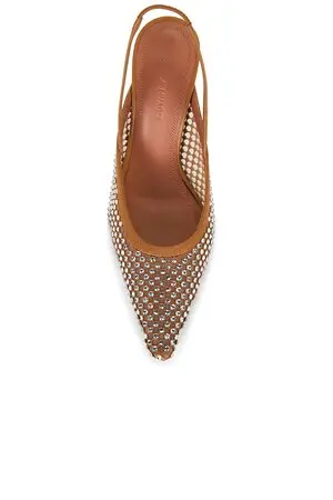 Amina Muaddi Felicia Embellished Sling Pump