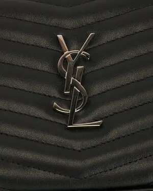 Saint Laurent Mini Lou Quilted Leather Bag - Black