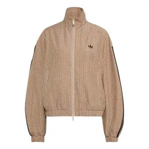 Adidas Checks Track Top - Crystal Linen/aurora Coffee/orbit Green