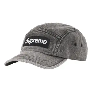 Supreme Denim Camp Cap - Grey/white