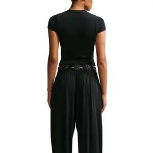 Nike Skims Stretch Knit Cropped T-shirt 'obsidian Igneous - Obsidian/igneous