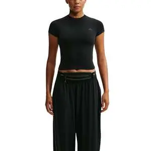 Nike Skims Stretch Knit Cropped T-shirt 'obsidian Igneous - Obsidian/igneous