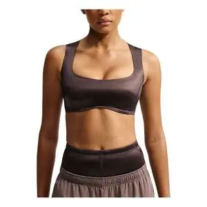 Nike Skims Satin Shine Open-scoop Bra - Resin