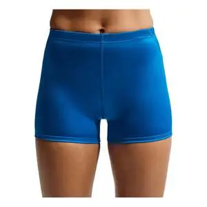 Nike Skims Satin Shine Mid-rise 2 Boyshorts With Drawcord - Cobalt