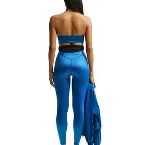 Nike Skims Satin Shine Convertible Bandeau Bra - Cobalt