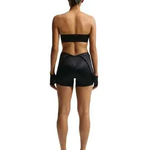 Nike Skims Satin Shine Convertible Bandeau Bra - Obsidian