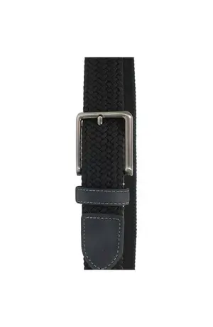 IZOD Woven Stretch Golf Belt With Leather Accents