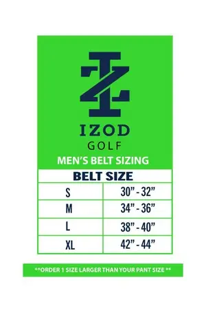 IZOD Perforated Leather Golf Belt