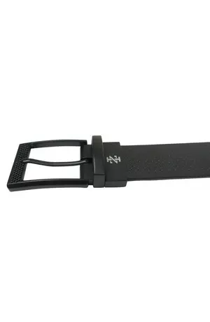 IZOD Golf Reversible Embossed Leather Belt - Black/white