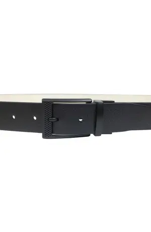 IZOD Golf Reversible Embossed Leather Belt - Black/white