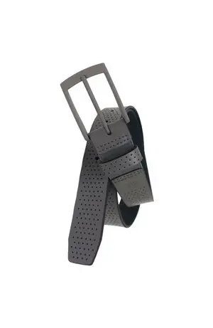IZOD Comfort Stretch Perforated Leather Belt - Grey