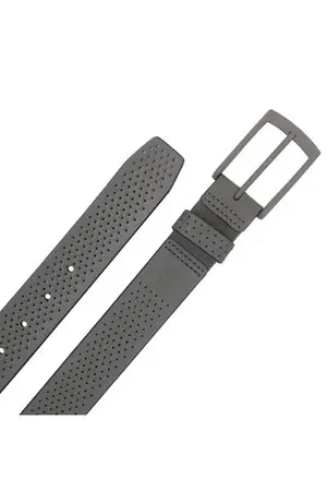 IZOD Comfort Stretch Perforated Leather Belt - Grey