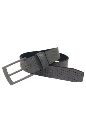 IZOD Comfort Stretch Perforated Leather Belt - Grey