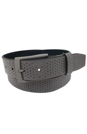 IZOD Comfort Stretch Perforated Leather Belt - Grey