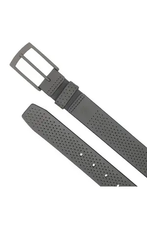 IZOD Comfort Stretch Perforated Leather Belt - Grey