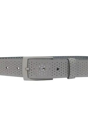 IZOD Comfort Stretch Perforated Leather Belt - Grey
