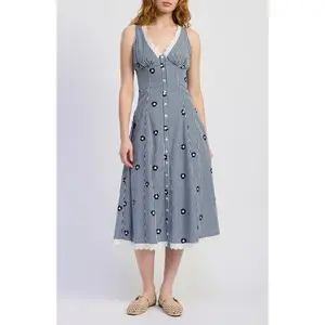 JACQUIE THE LABEL Hera Gingham Midi Dress