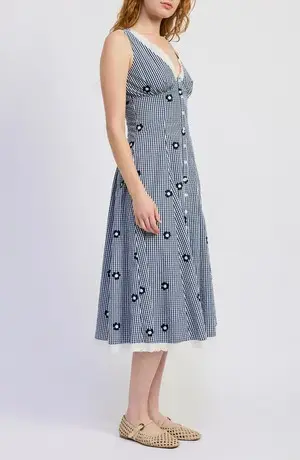 JACQUIE THE LABEL Hera Gingham Midi Dress