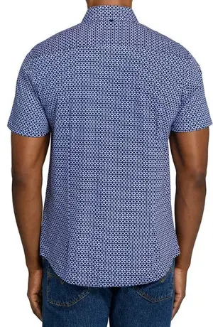W.R.K Geometric Short Sleeve Button-down Shirt