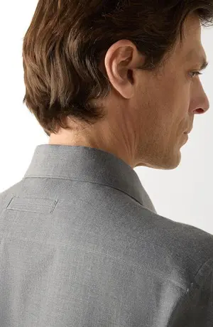 Zegna Cashco Cashmere & Cotton Button-up Shirt - Grey