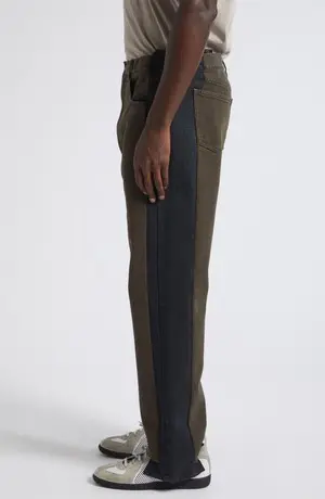 MAISON MARGIELA Spliced Straight Leg Jeans - Black/brown