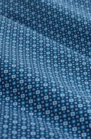Bugatchi James Ooohcotton Print Long Sleeve Shirt - Navy