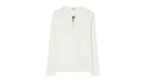 Burberry Henley Long Sleeve Shirt - Chalk
