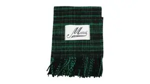 Marni Fringed End Neck Scarf - Black
