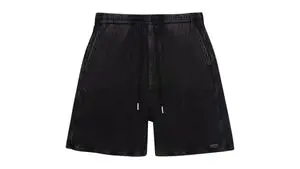 HONOR THE GIFT Rib Knit Drawcord 7 Inch Shorts - Black