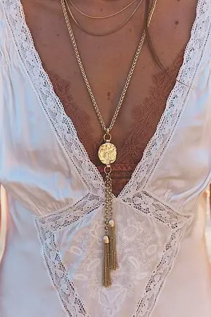 Free People Saskia Tassel Pendant Necklace