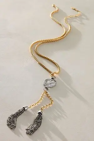 Free People Saskia Tassel Pendant Necklace - Mixed Metal