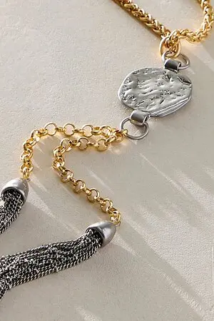 Free People Saskia Tassel Pendant Necklace - Mixed Metal