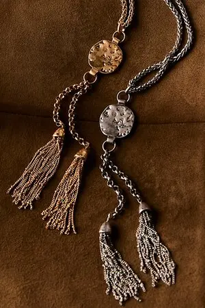 Free People Saskia Tassel Pendant Necklace - Silver