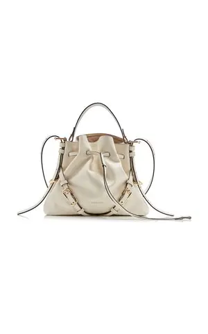 Givenchy Voyou Small Leather Bucket Bag - Ivory