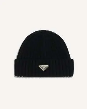Prada Virgin Wool Beanie Hat Feale